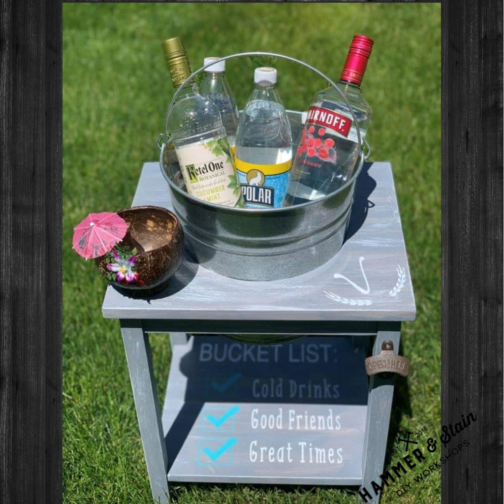 Beer Bucket Table – Hammer & Stain Virginia Beach